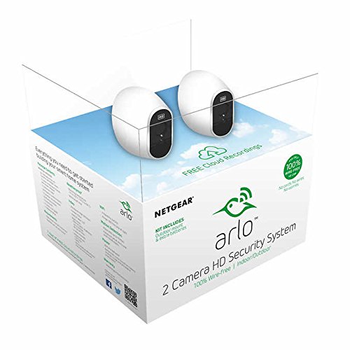 Netgear Arlo Camera System with 2 Arlo Wire-Free Indoor/Outdoor HD ...