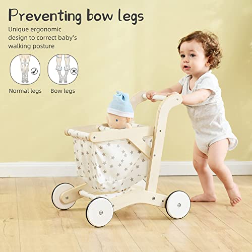 labebe Baby Push Walker Doll Stroller, Push Toy for Toddler, Shopping ...
