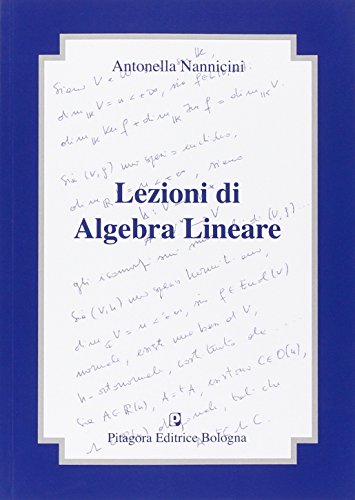 Riasulusur: Scaricare il libro Lezioni di algebra lineare - Antonella ...