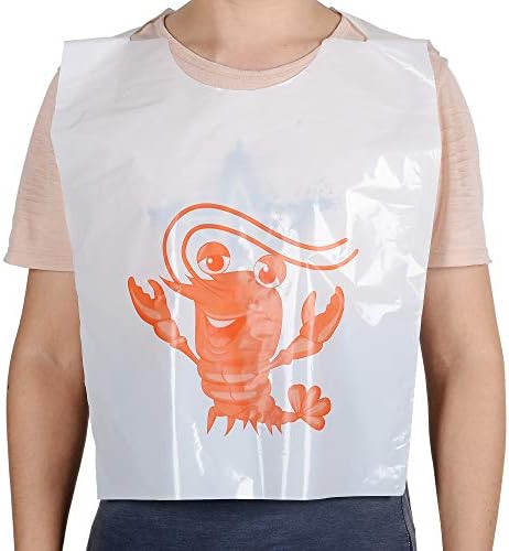 16 Pack 23 Inch Disposable Crab Bibs Funny Plastic Seafood Bibs for ...