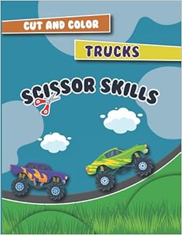 Amazon.com: Cut and Color Trucks Scissor Skills: Color cut and paste ...