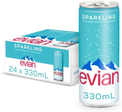 evian Sparkling Natural Mineral Water 330ml Can, Pack of 24 price in Saudi Arabia | Amazon Saudi ...