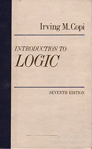 Amazon.com: Introduction to Logic 7ED: 9780023250200: Copi, Irving M: Books