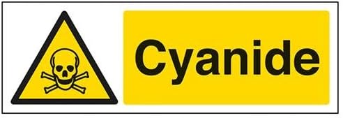 VSafety Cyanide Warning Sign – Landscape – 300mm x 100mm – 1mm Rigid ...