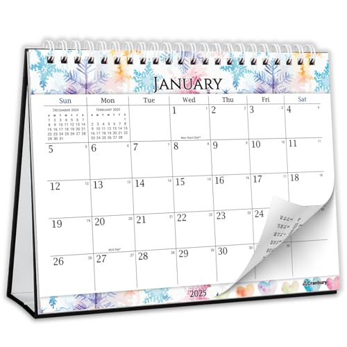 CRANBURY Small Standing Desk Calendar 2025, 8x6" (Seasons) Flip Stand ...