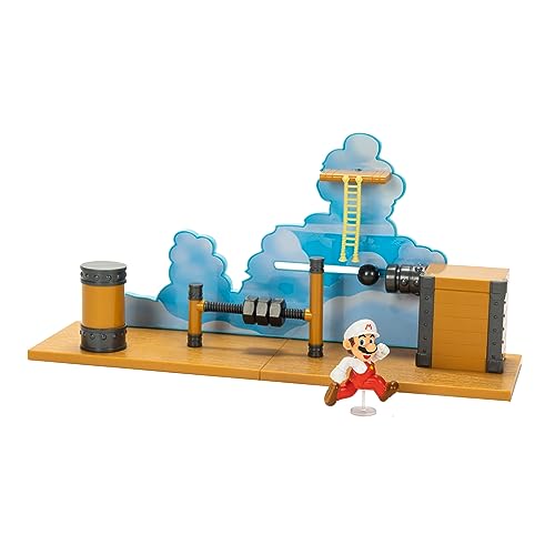 Mua Super Mario Deluxe 2.5in Bowser's Air Ship Playset with Fire Mario ...