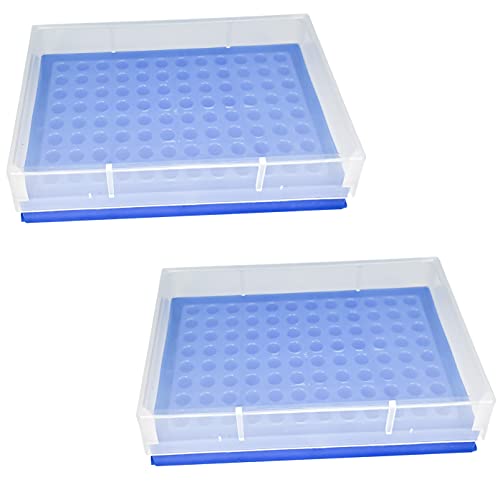 ZHIBANG 96 Well PCR Tube Rack for 0.2ml PCR Tube/PCR Plate, Pack of 2 ...