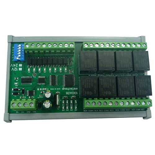 eletechsup DC 24V 8 Ch Digital Switch Dido Multifunction RS485 PLC IO Expanding Board Standard ...