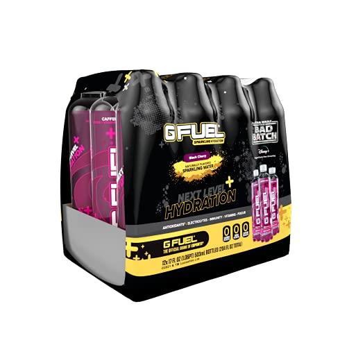 G Fuel Sparkling Hydration -Black Cherry Flavor - 12 pack case, 17 oz ...