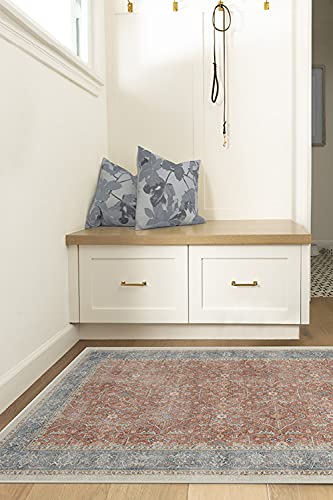 Ruggable - Celestine Coral – Machine Washable Area Rug – Pet & Child ...