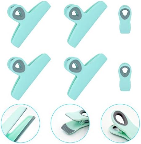 Cute Chip Bag Clips Green - 4 Large Heavy Duty Chip Clips and 2 Chip ...