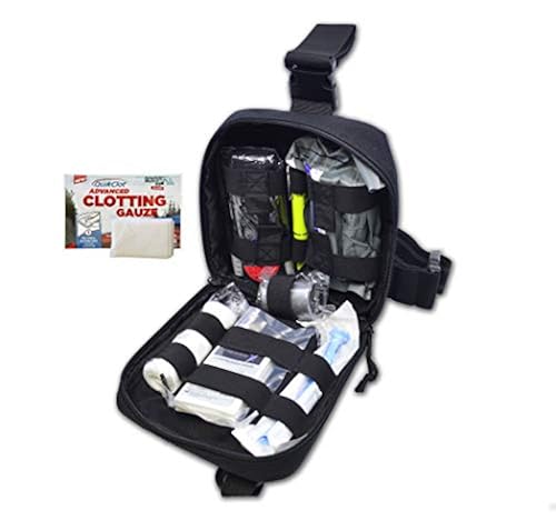 Lightning X Pre-Stocked Drop Leg IFAK Trauma Kit w/ MOLLE Bleed Stop ...