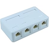 Amazon.com: MyCableMart Wallplate Surface Block (Biscuit Jack) CAT6 ...
