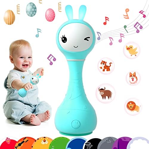 Alilo Bunny Smarty Musical Light-Up Rattle, Encourage Developmental ...