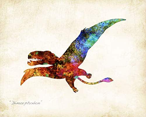 Amazon.com: Dimorphodon Dinosaur Watercolor Art Print by Dan Morris ...