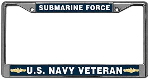 Amazon.com: paipaidiedie US Navy Military License Plate Aluminum Frame ...