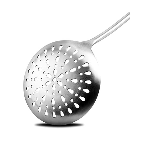RJ Legend Large Slotted Spoon, Stainless Steel – Perfect Fry Ladle ...