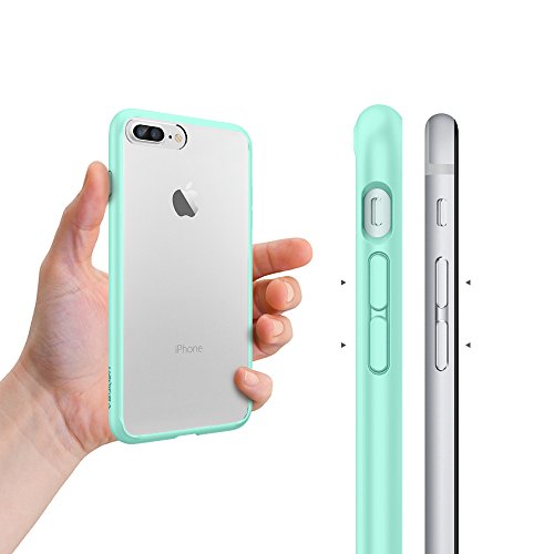 Spigen Funda iPhone 7 Plus, [Ultra Hybrid] Air Cushion [Mint] Clear ...