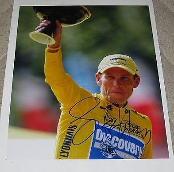 Lance Armstrong Signed 11x14 Photo Autograph Tour De France Cycling Usa ...
