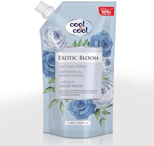Cool & Cool Hand Wash Pouch 1 Liter - Exotic Bloom Scented Anti ...