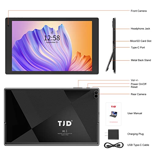 TJD Android 11 Tablet 10.1 Inch Tablets with Stand, 4GB RAM 128GB ROM ...