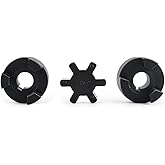 1/2" to 3/4" L075 Flexible 3-Piece L-Jaw Coupling Coupler Set & Rubber ...