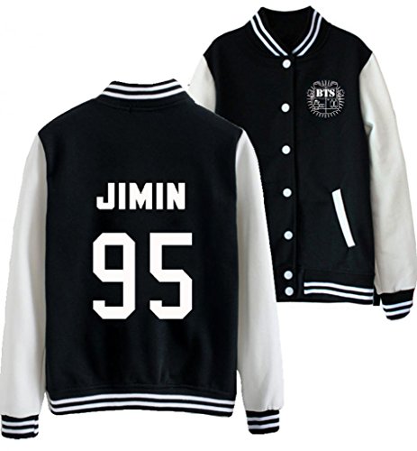 Kpop BTS Bangtan Boy Varsity Baseball Jacket Overcoat Hoodie Sweater L ...