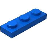 Amazon.com: Classic Blue Plates Bulk, Blue Plate 1x2, Building Plates ...
