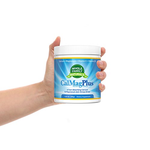 Calcium Magnesium Powder Supplement - CalMag Plus with Vitamin C & D3 ...