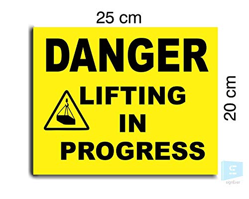 SIGN EVER Danger Lifting In Progress Sign Board With Double side ...