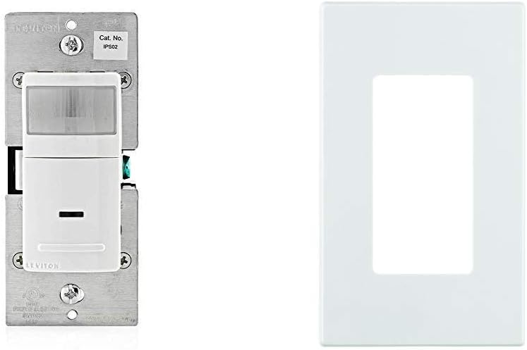 Leviton IPS02-1LW Decora Motion Sensor In-Wall Switch, Auto-On, 2.5A ...