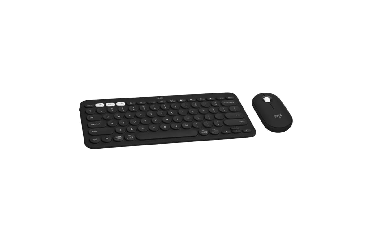 Logitech Slim Bluetooth Combo, Wireless Keyboard and Mouse, Quiet and ...