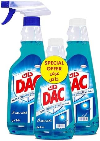 Dac Glass Cleaner, For Spotless and Sparkling Surfaces, Blue/White (2 x ...