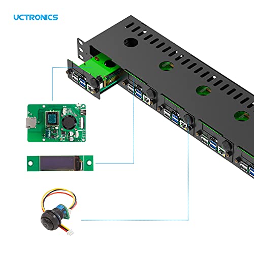 UCTRONICS Complete Ultimate Raspberry Pi Rack Mount Enclosure with PoE ...
