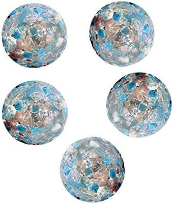 mesbilles - 30 Petites Billes Pépite Bleu - Bille en Verre 14 mm ...