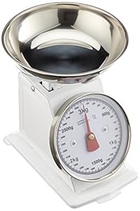 Premier Housewares Retro Style Kitchen Scale with Stainless Steel Bowl ...