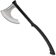 Amazon.com : HONSHU Karito Battle Axe with Leather Sheath - 7Cr13 ...