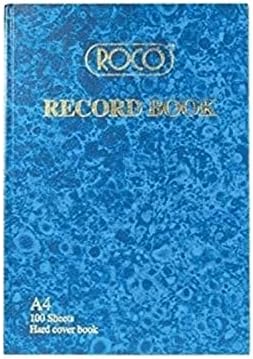 Roco Record Book, A4 Size, 200 Pages (100 Sheets), 21.00 cm (8.26 in) X ...