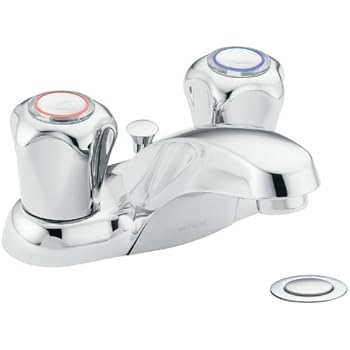 Moen 4945 Chateau Two-Handle Low Arc Bathroom Faucet (Chrome), Touch On ...