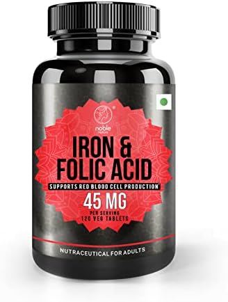 Iron + Folic Acid Supplement, with Zinc, Copper, Vitamin C & Vitamin ...