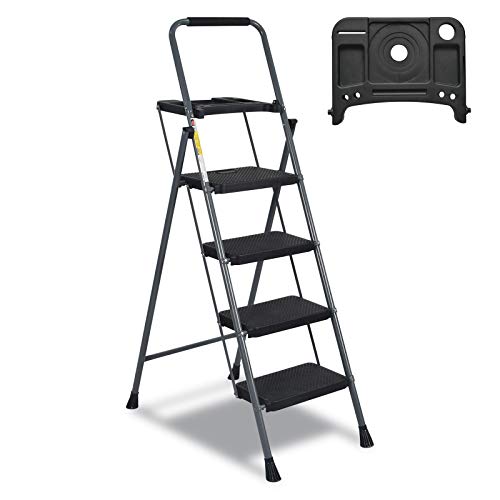 CharaVector 4 Step Ladder,Lightweight Folding Step Ladder,Folding Step ...