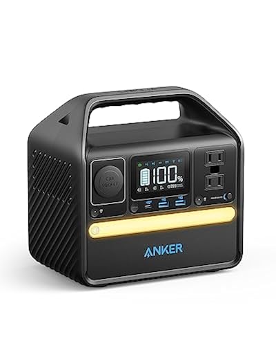 Anker 521 Portable Power Station Upgraded with LiFePO4 Battery, 256Wh 6-Port PowerHouse, 300W ...