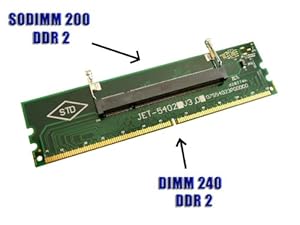 Adapter / Tester : Laptop DDR2 200 pin SODIMM RAM to desktop DDR2 240 ...