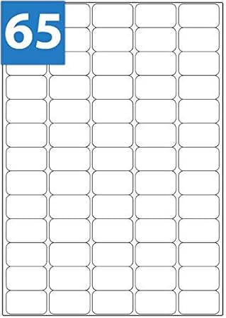 100 Sheets A4 adhesive labels 38.1 x 21.2mm - L7151, 65 mini labels per ...