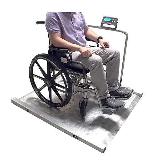 PEC Stainless Steel Wheelchair Scale With Dual Ramp, Side Handles and ...