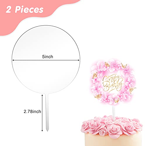 Round Acrylic Cake Toppers Round Clear Cake Topper Blanks, 53% OFF