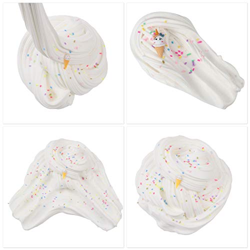 Luclay Fluffy Slime Putty Slime，4 Packs Soft Butter Slime Kit Stress ...