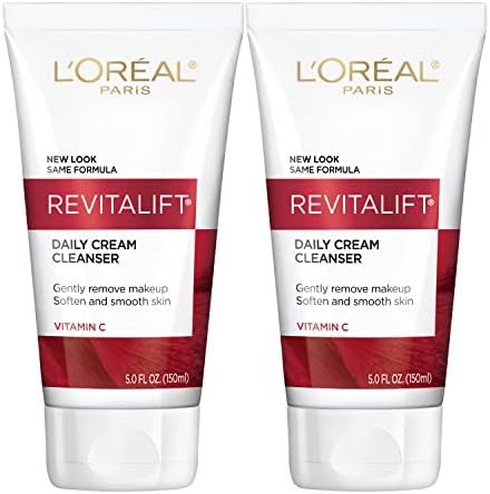 L'Oréal Paris Revitalift Daily Cream Cleanser, Gentle Makeup Remover ...