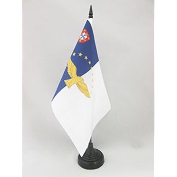 Amazon.com : AZ FLAG Azores Table Flag 5'' x 8'' - Portugal - Azorean ...