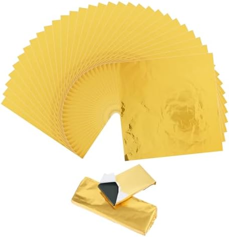 100 PCS Gold Foil Wrapper, Foil Sheets for Chocolate Candy Bar Wrappers ...